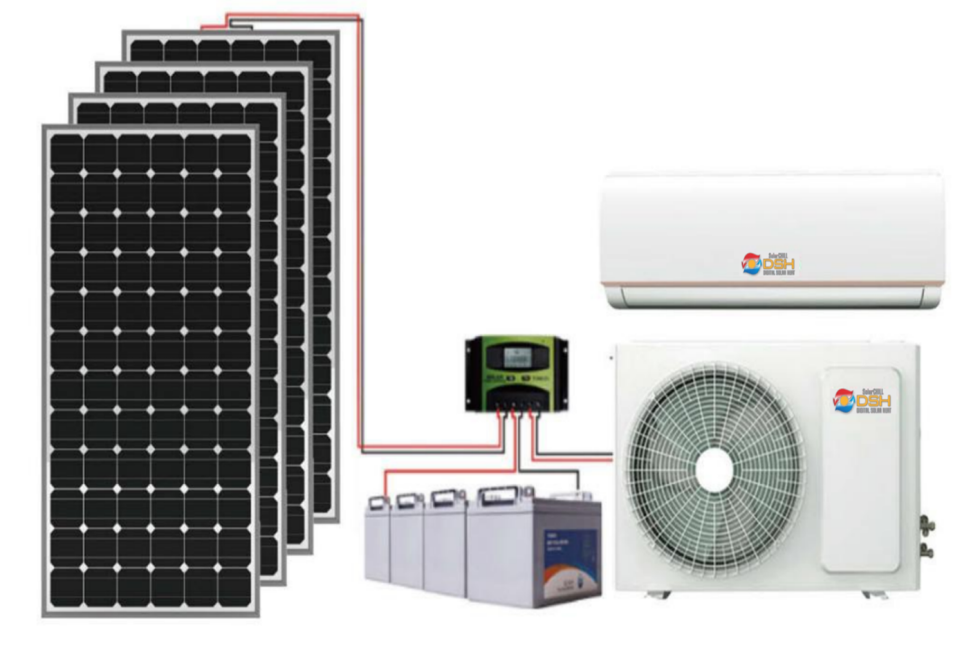 Air to Air DC 48V Single Head Heat Pump | Digital Solar Heat